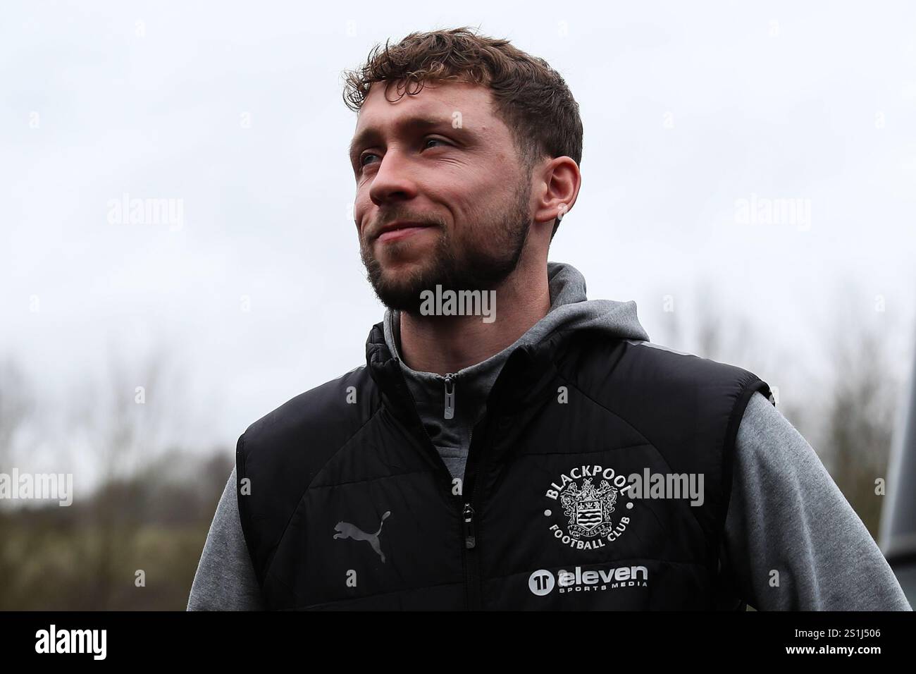 High Wycombe, UK. 04th Jan, 2025. Matthew Pennington of Blackpool ...