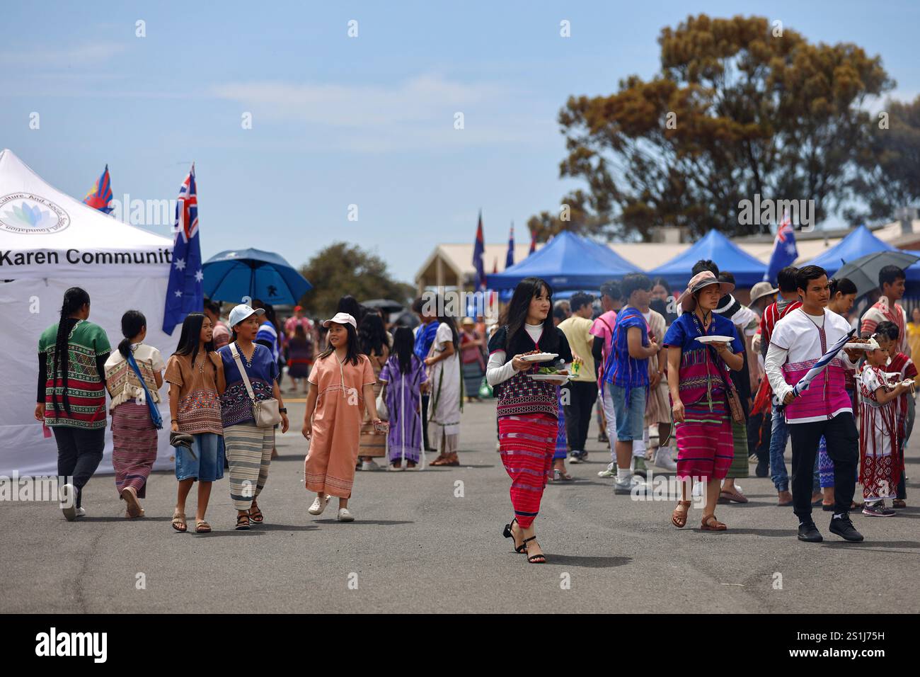 Melbourne, Australia. 04th Jan, 2025. Colorful Karen costumes highlight ...