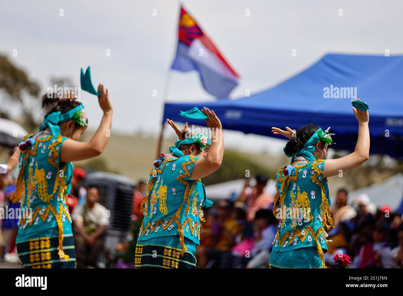 Melbourne, Australia. 04th Jan, 2025. Karen youth perform traditional ...