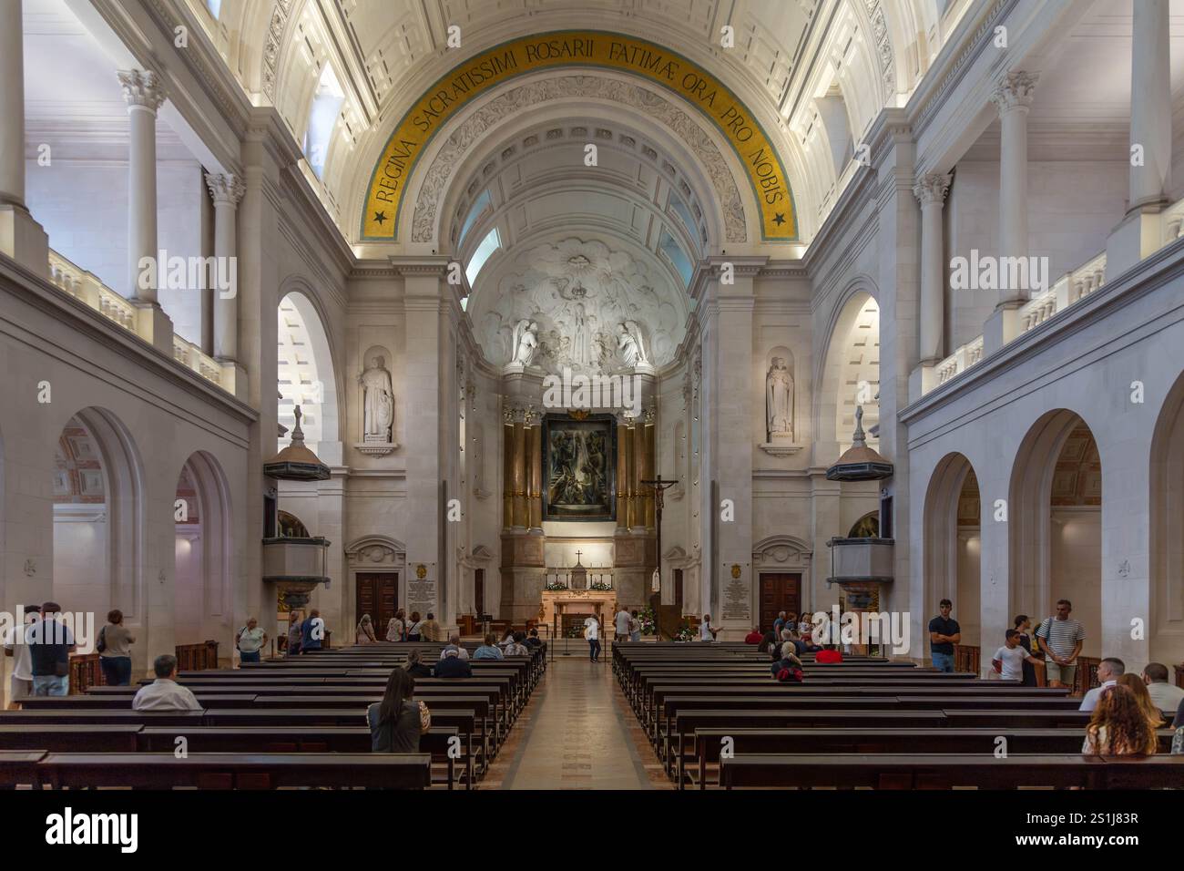 Fátima, Portugal. 1 August 2024, Interior of the Basilica of Our Lady ...