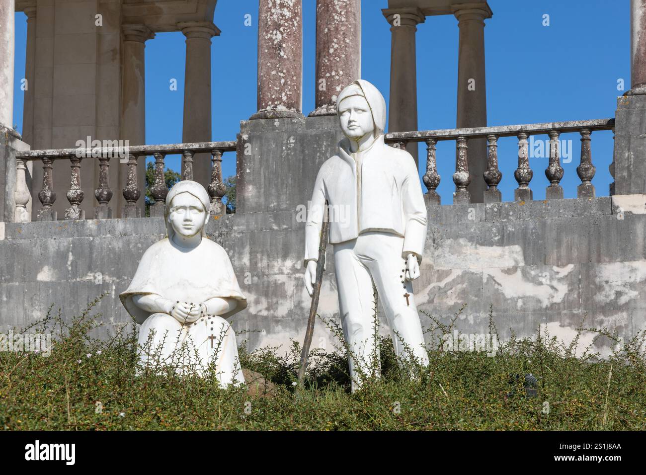 Fátima, Portugal. 1 August 2024. View of the statues of Francisco and ...