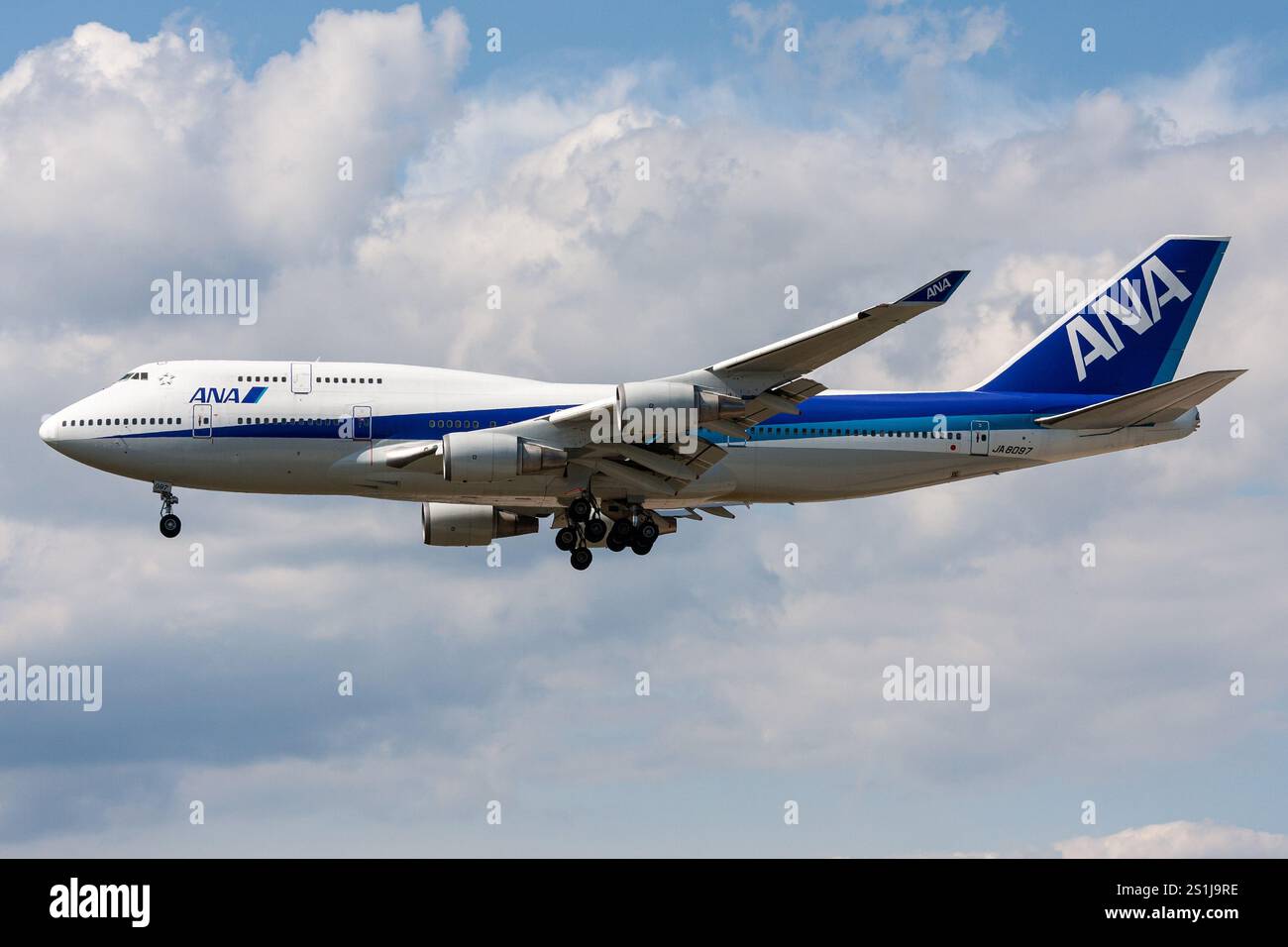 Japanese All Nippon Airways ANA Boeing 747-400 with registration JA8097 ...