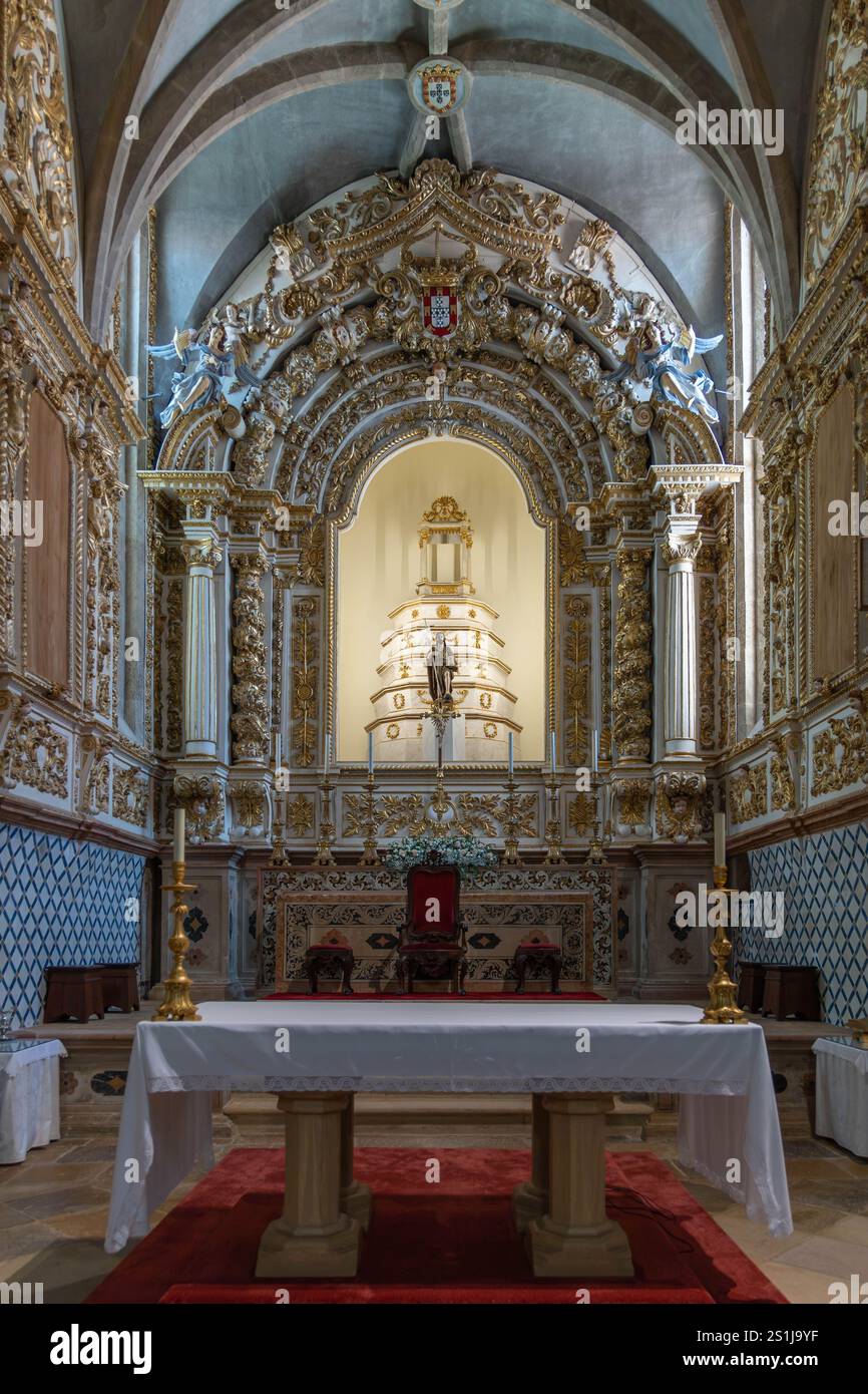 Tomar, Portugal. 31 July 2024, Interior of the St. John Baptist Church ...