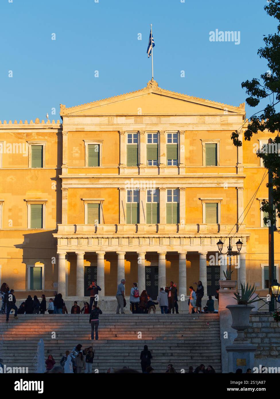 Athens, Greece - January 3, 2025: Neoclassical Greek Parliament with ...