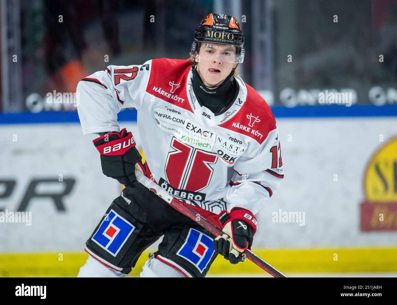 250104 Örebros Noah Steen inför ishockeymatchen i SHL mellan Luleå och ...