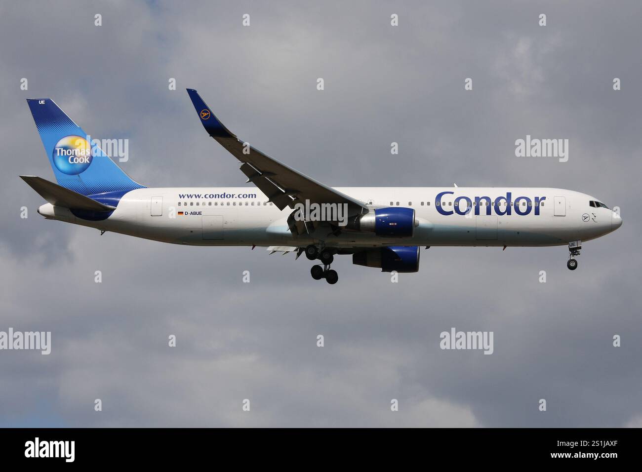 German Condor Boeing 767-300 with registration D-ABUE on final for ...