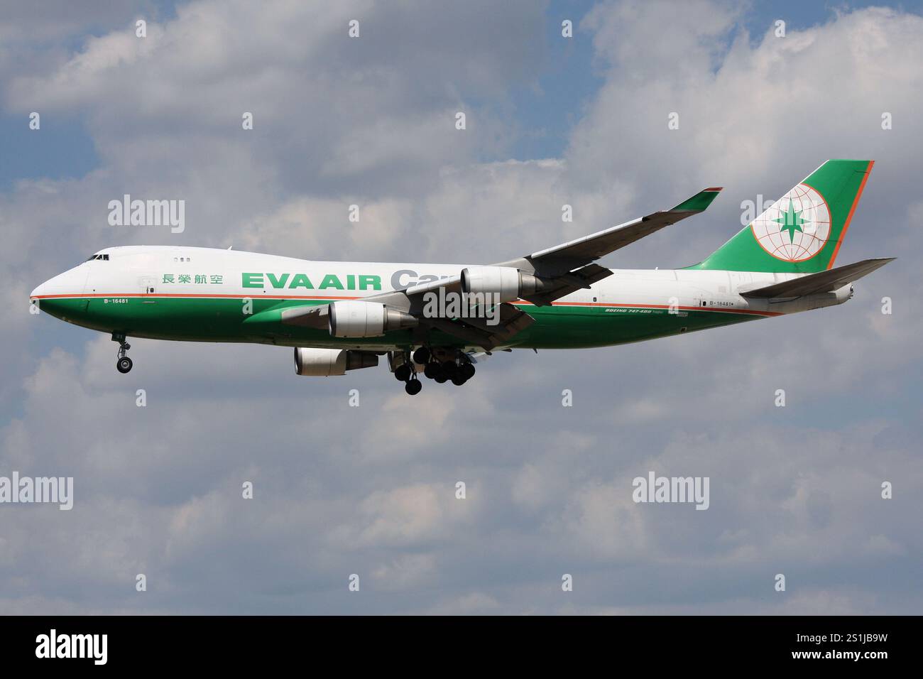 Taiwanese Eva Air Cargo Boeing 747-400F with registration B-16481 on ...