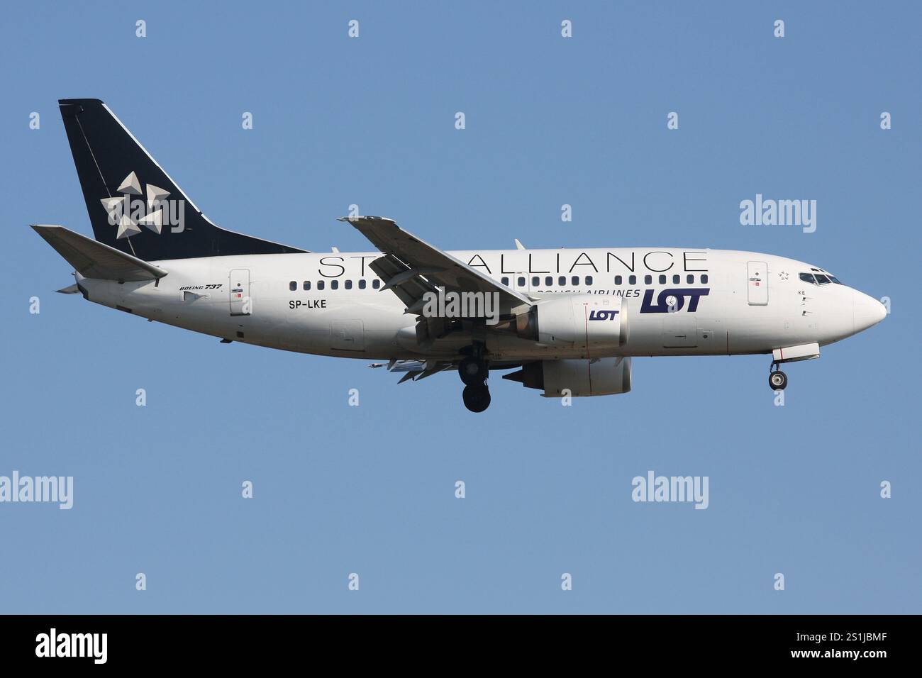 LOT Polish Airlines Boeing 737-500 in Star Alliance livery with ...