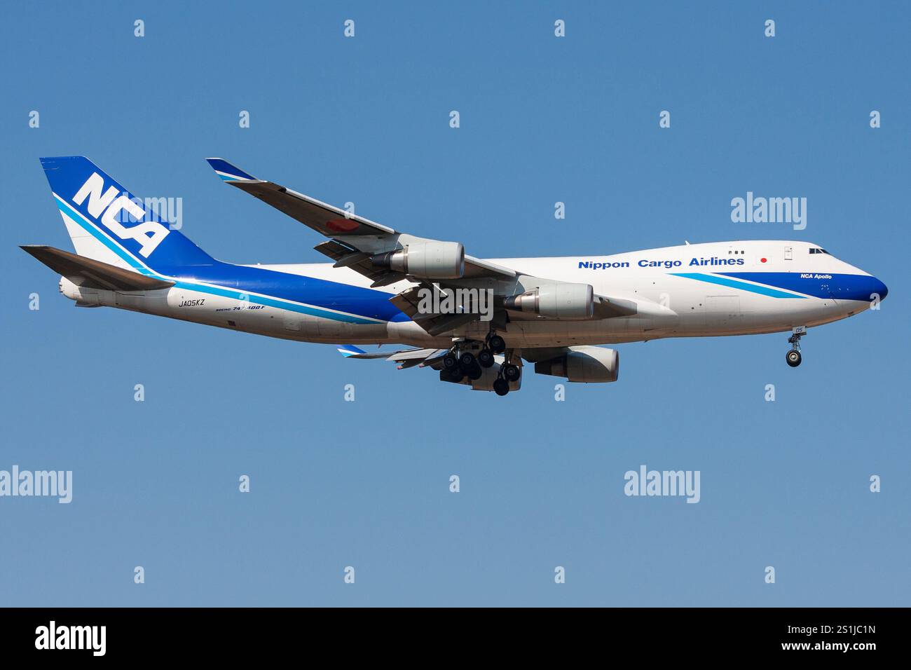 Japanese Nippon Cargo Airlines Boeing 747-400F with registration JA05KZ ...