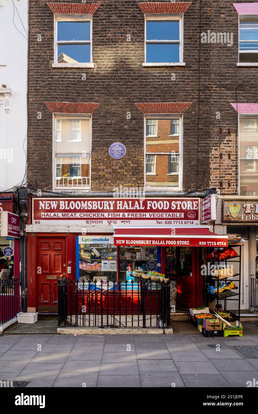 New Bloomsbury Halal Food Store on Marchmont Street Bloomsbury London ...