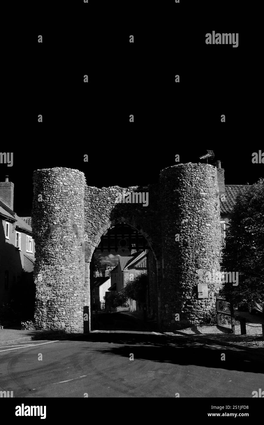 The Grade I listed 13th century Bailey Gate, Castle Acre village, North ...