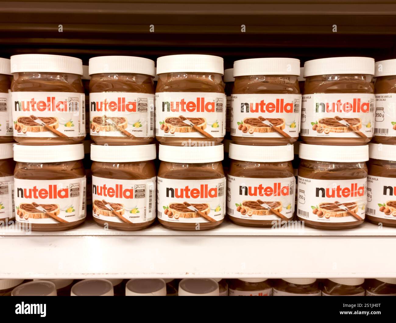 RIO DE JANEIRO, BRAZIL - JANUARY 03, 2025: Nutella is a brand of ...