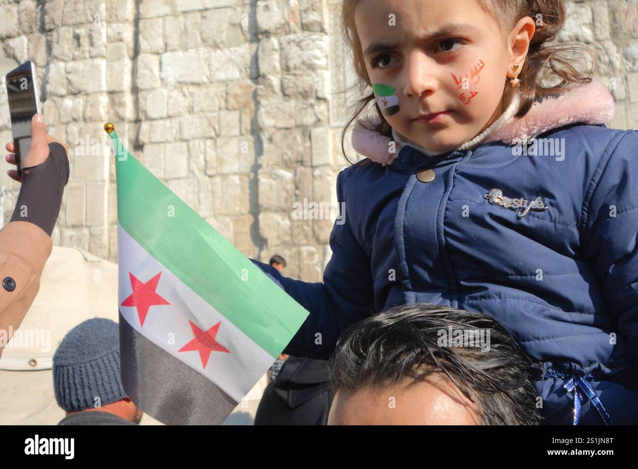 Damascus Sham, Syria. 03rd Jan, 2025. People gather for the Friday ...