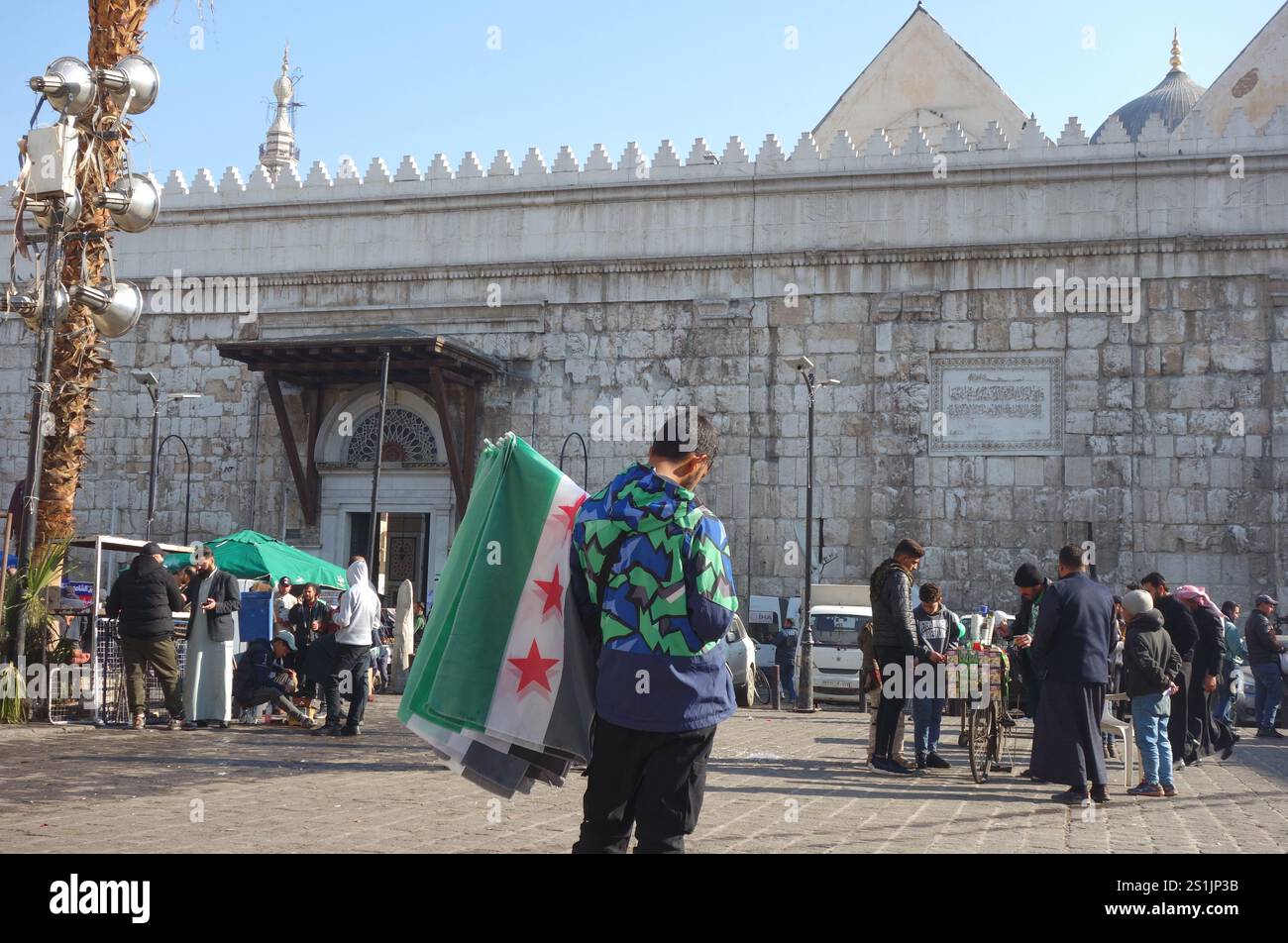 Damascus Sham, Syria. 03rd Jan, 2025. People gather for the Friday ...