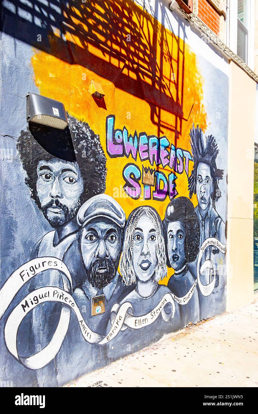 Colorful street mural depicting cultural figures miguel pianaro wall in ...