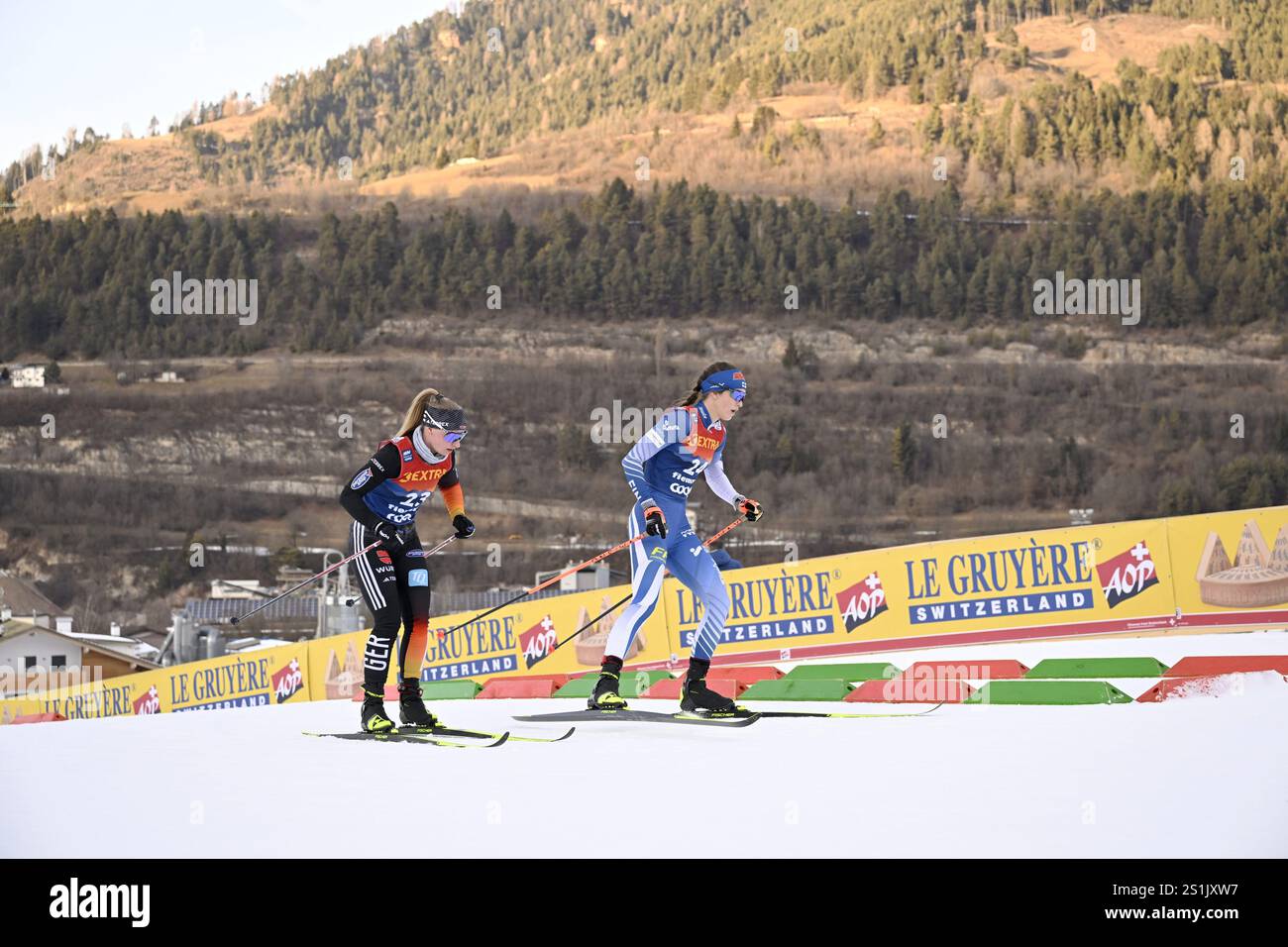 Helen Hoffmann (L) of Germany and Jasmin Kähärä of Finland of Finland ...