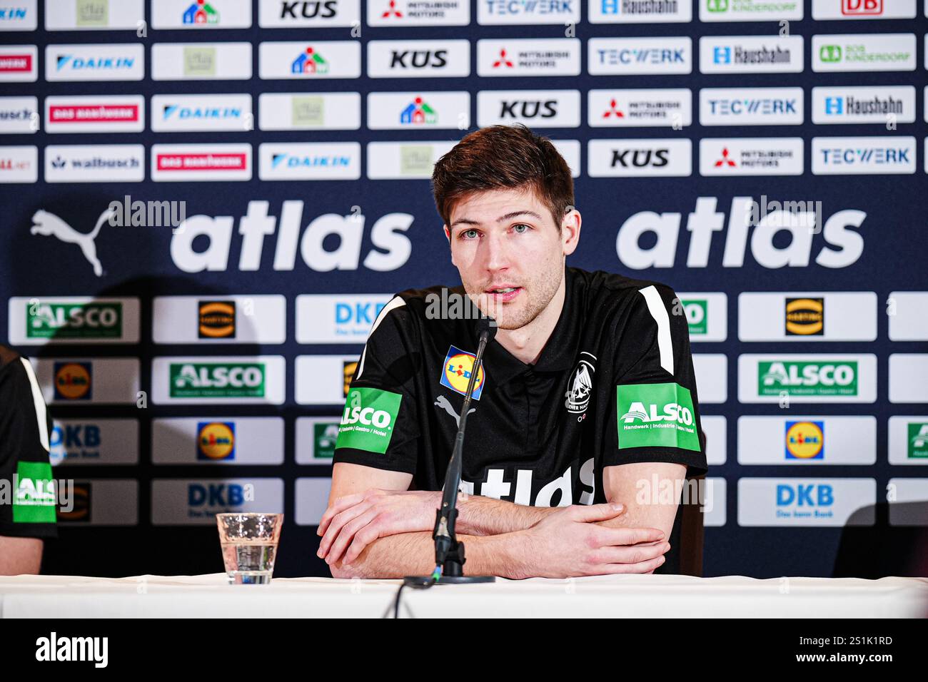 Lukas Zerbe (Deutschland, #17) GER, Pressekonferenz Deutschland ...