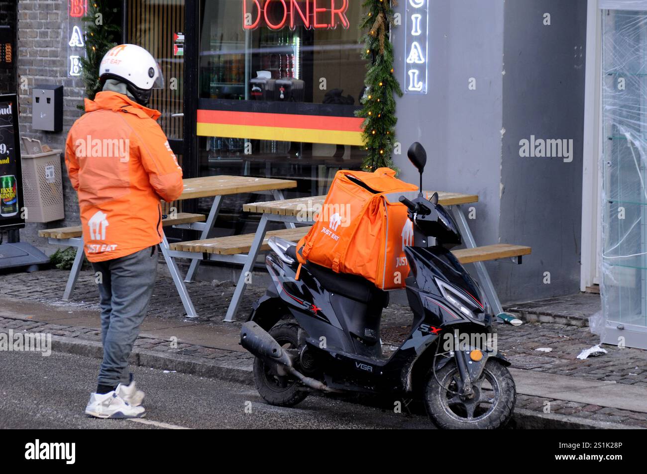 Copenhagen, Denmark /04 january...2025/.door dash Just eat food ...