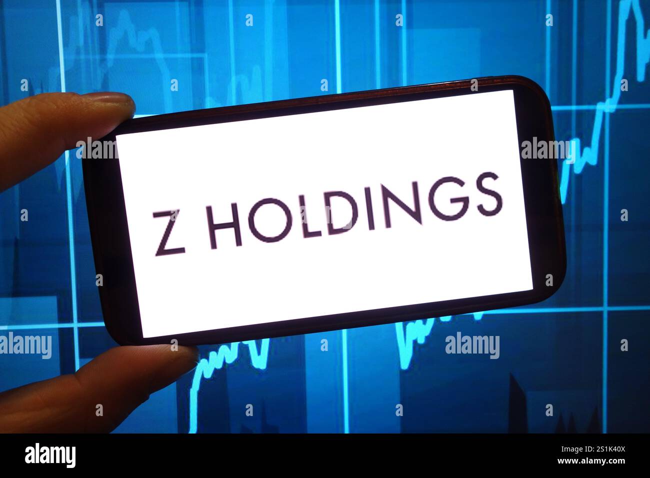 Poland. 4th Jan, 2025. In this photo illustration, the Z Holdings ...