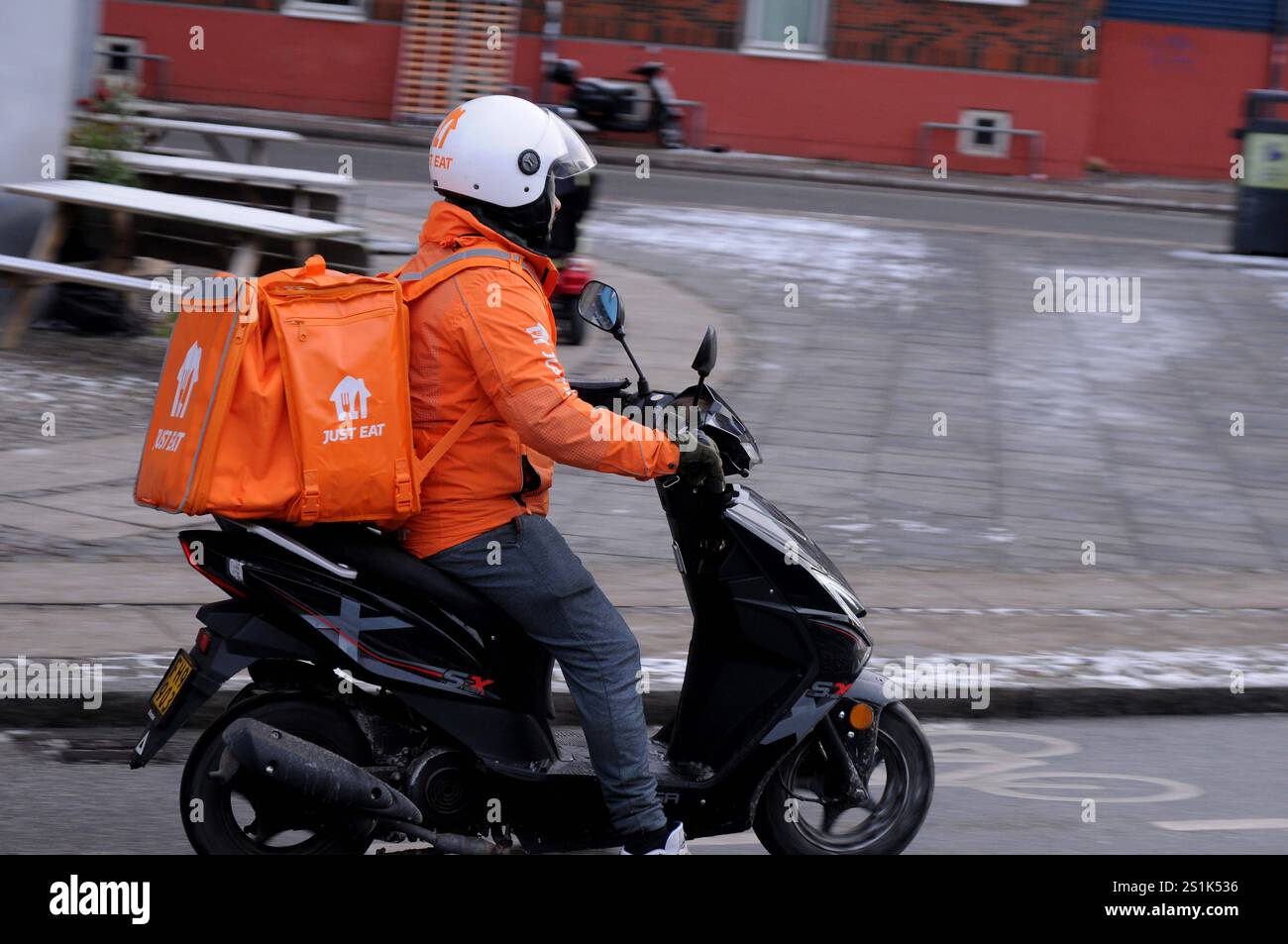Copenhagen, Denmark /04 january...2025/.door dash Just eat food ...