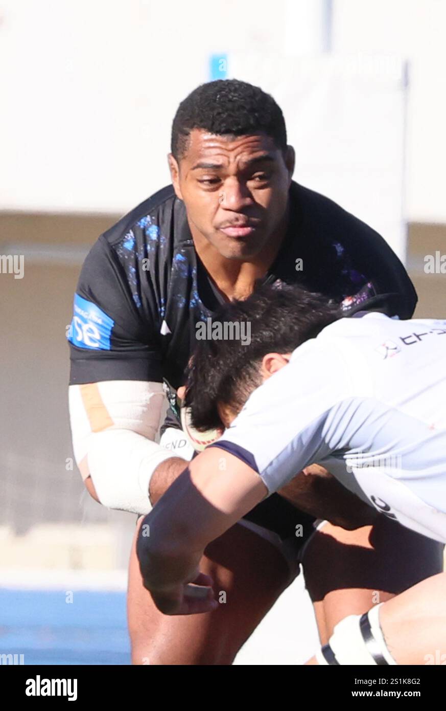 Tokyo, Japan. 4th Jan, 2025. Ricoh BlackRams Tokyo prop Samuel Waqabaca ...