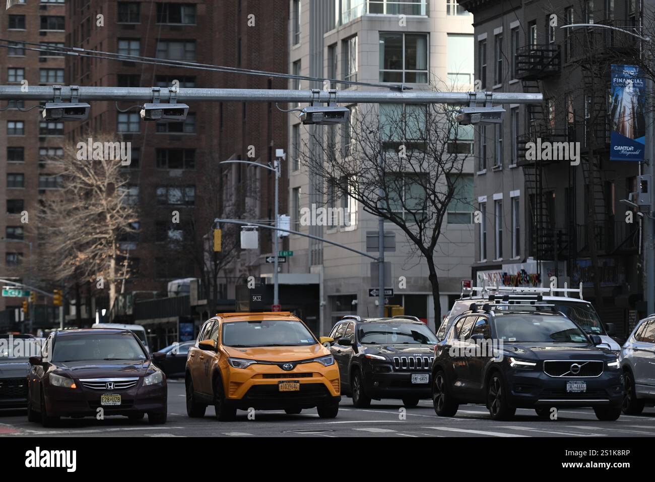 Congestion pricing cameras on Park Avenue at 60th Street on January 3 ...