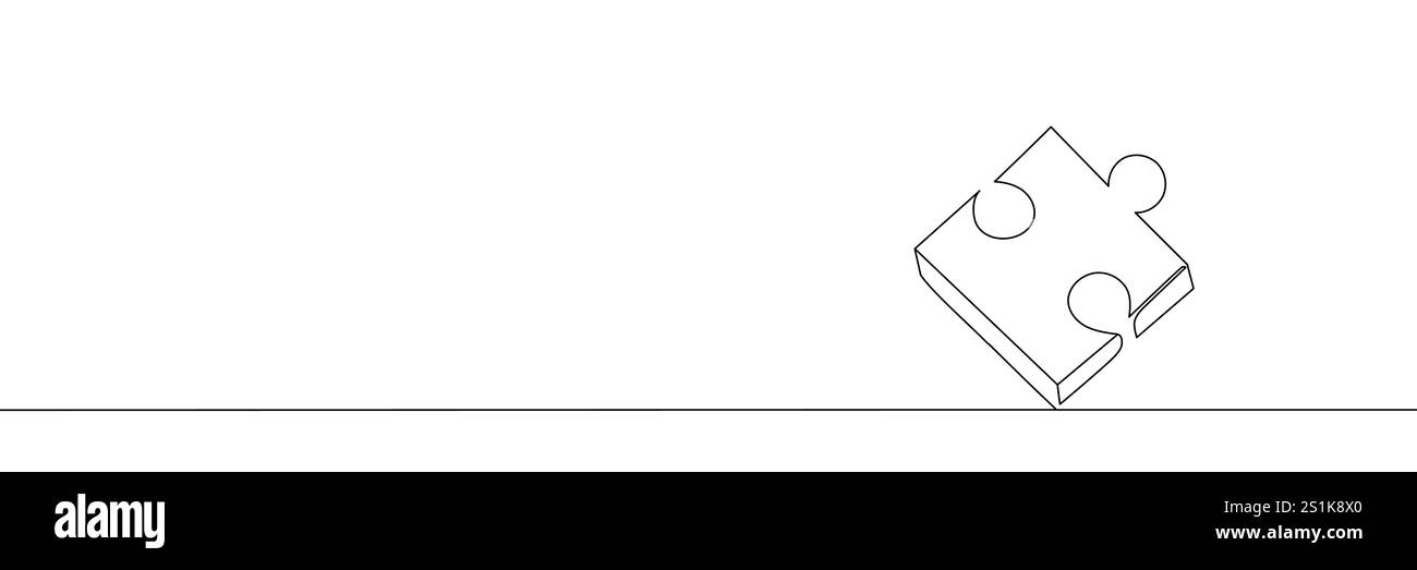 Continuous linear drawing puzzle Cut Out Stock Images & Pictures - Alamy