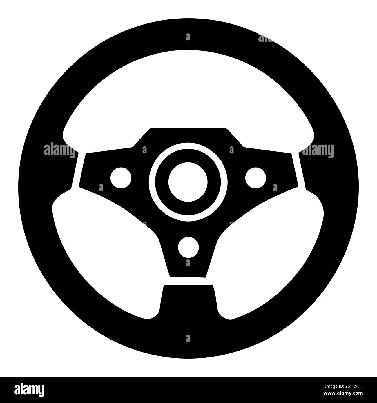 Car Steering Wheels On A White Background. Variety Of Designs ...