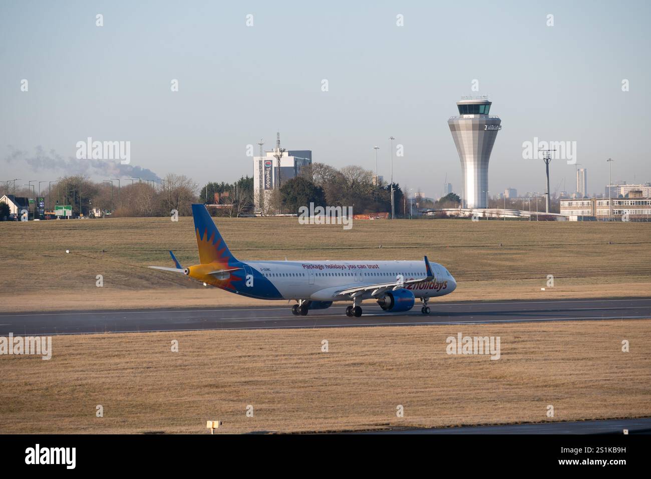 Jet2 Airbus A321-251NX taking off at Birmingham Airport, UK (G-SUNC ...