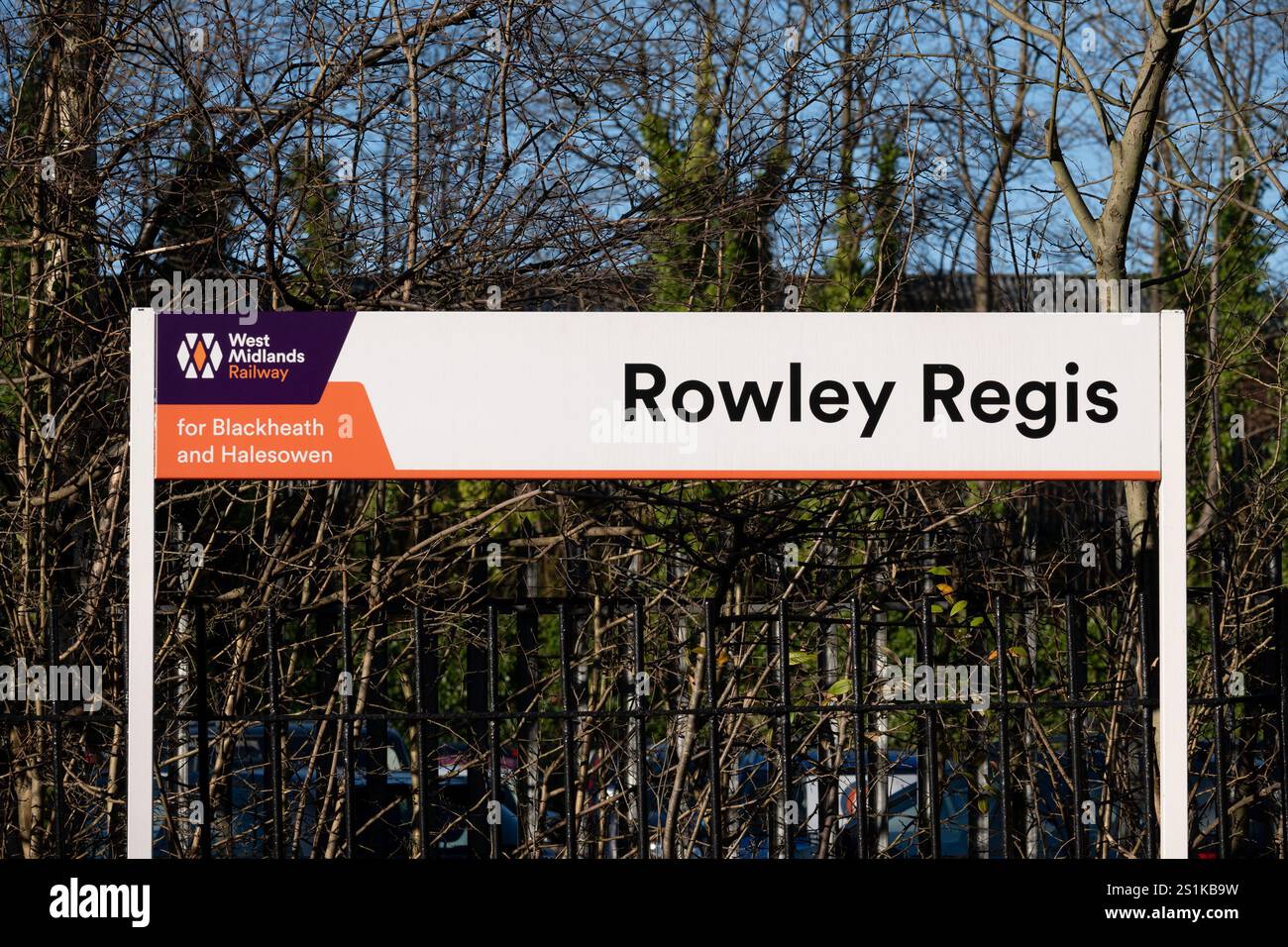 Rowley Regis railway station sign, West Midlands, England, UK Stock ...