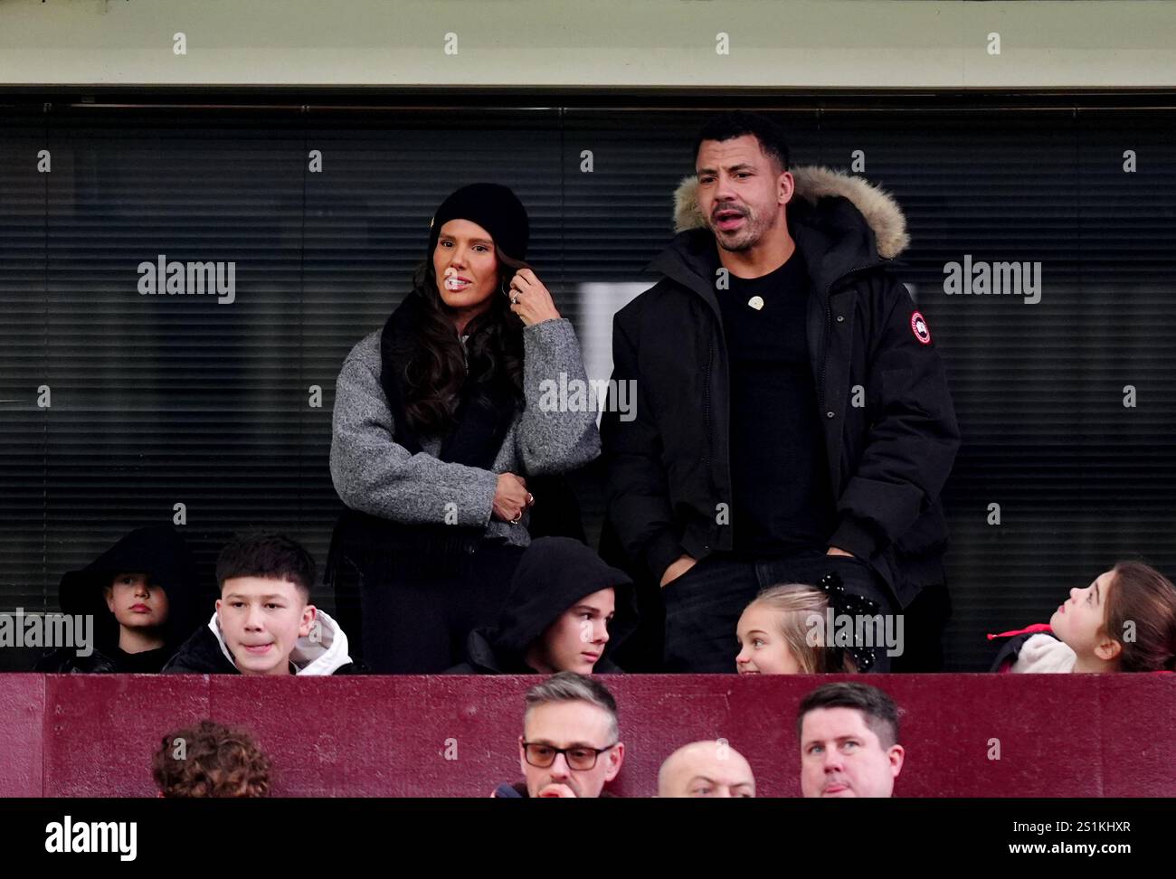 Rebecca Vardy before the Premier League match at Villa Park, Birmingham ...