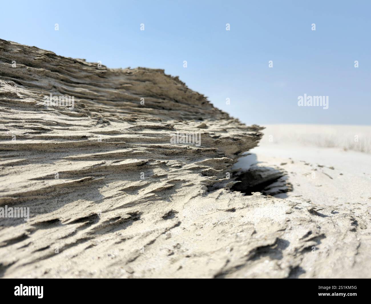 Aeolian landforms shaped by wind, sand deposits, wind erosion ...