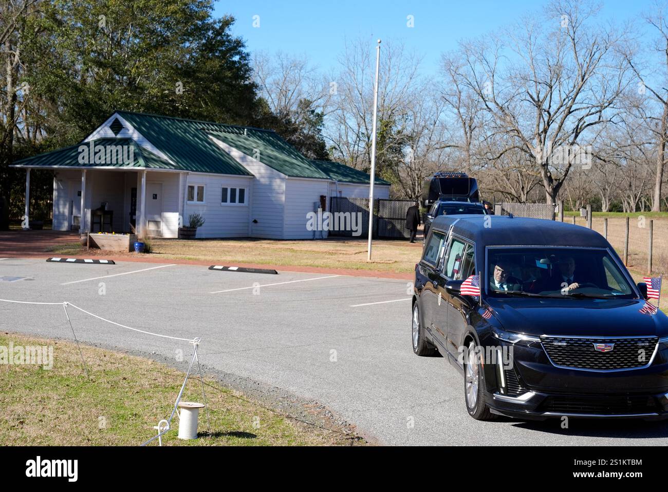 The hearse containing the casket of former President Jimmy Carter ...