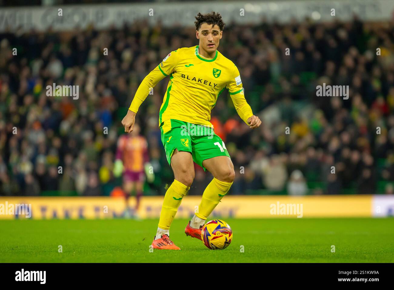 Ben Chrisene of Norwich City on the ball during the Sky Bet ...