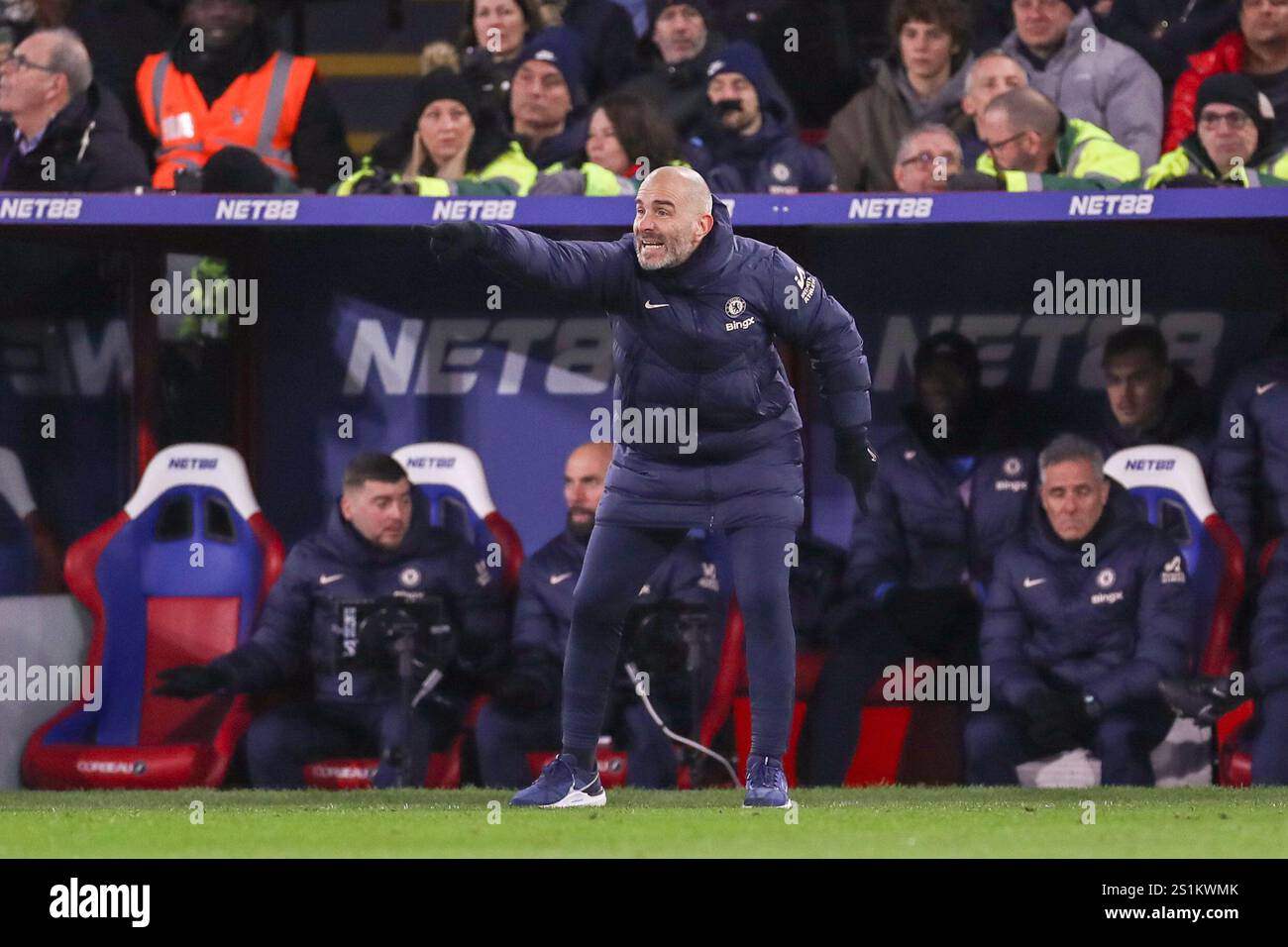 Chelsea Manager Enzo Maresca gestures during the Crystal Palace FC v ...