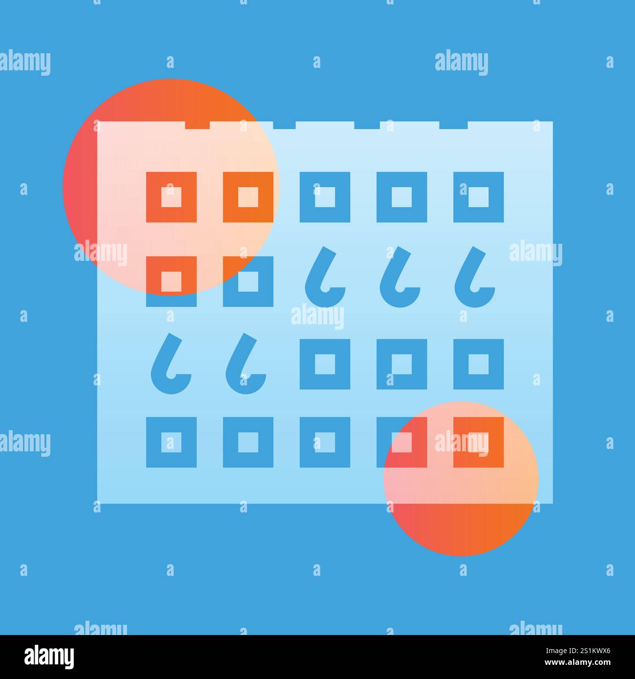 Menstrual calendar glassmorphism illustration. Transparency blur ...