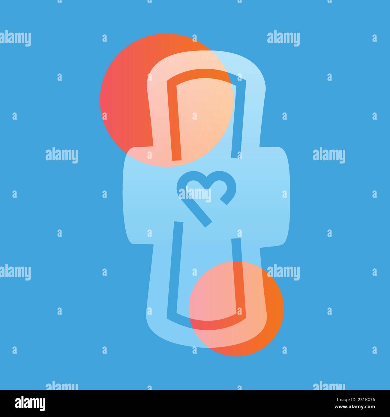 Menstrual eco pad glassmorphism illustration. Transparency blur ...