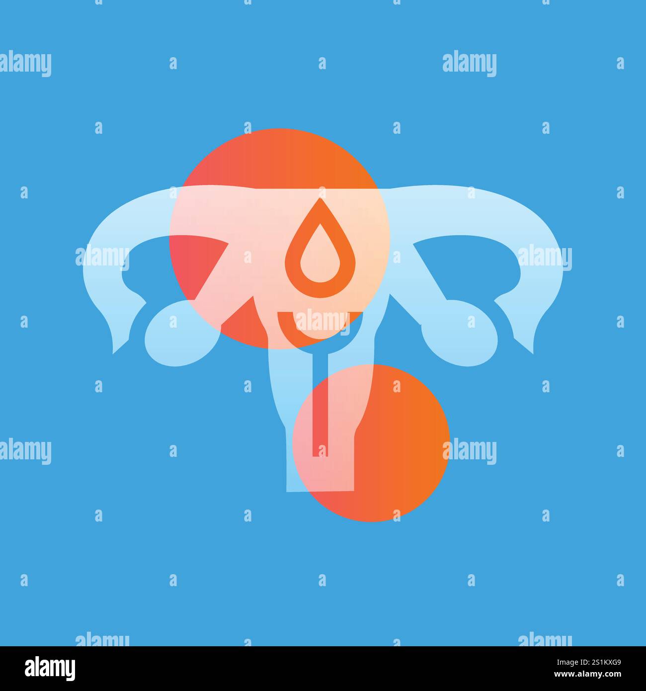 Menstruation cycle glassmorphism illustration. Transparency blur ...