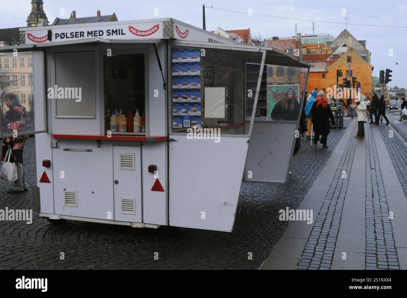 Copenhagen/ DenmarK/04 JANUARY 2025/Denmarks fast food danish hodog van ...