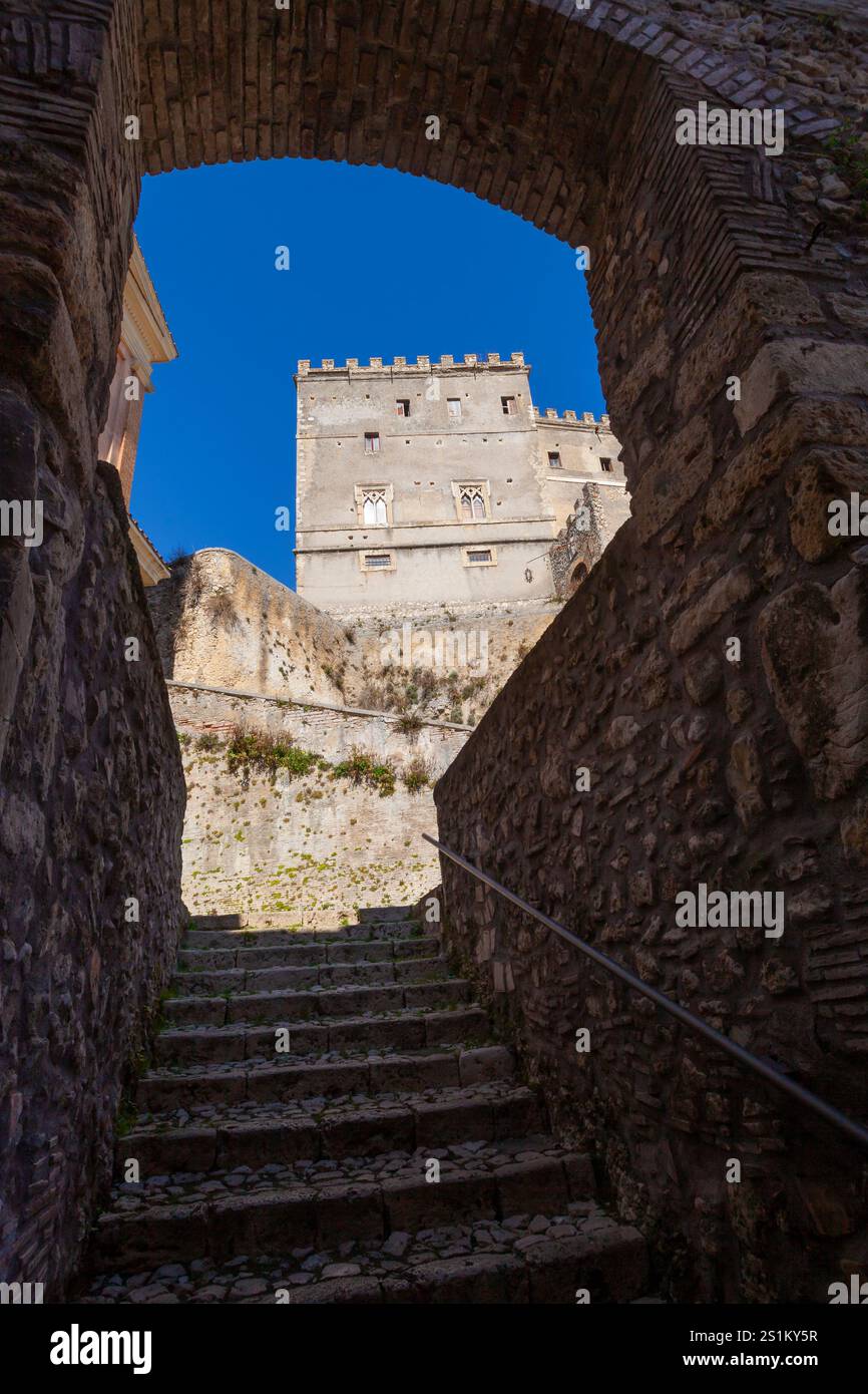 Historical landmark Castello Massimo in Arsoli, Rome, Italy, seen ...
