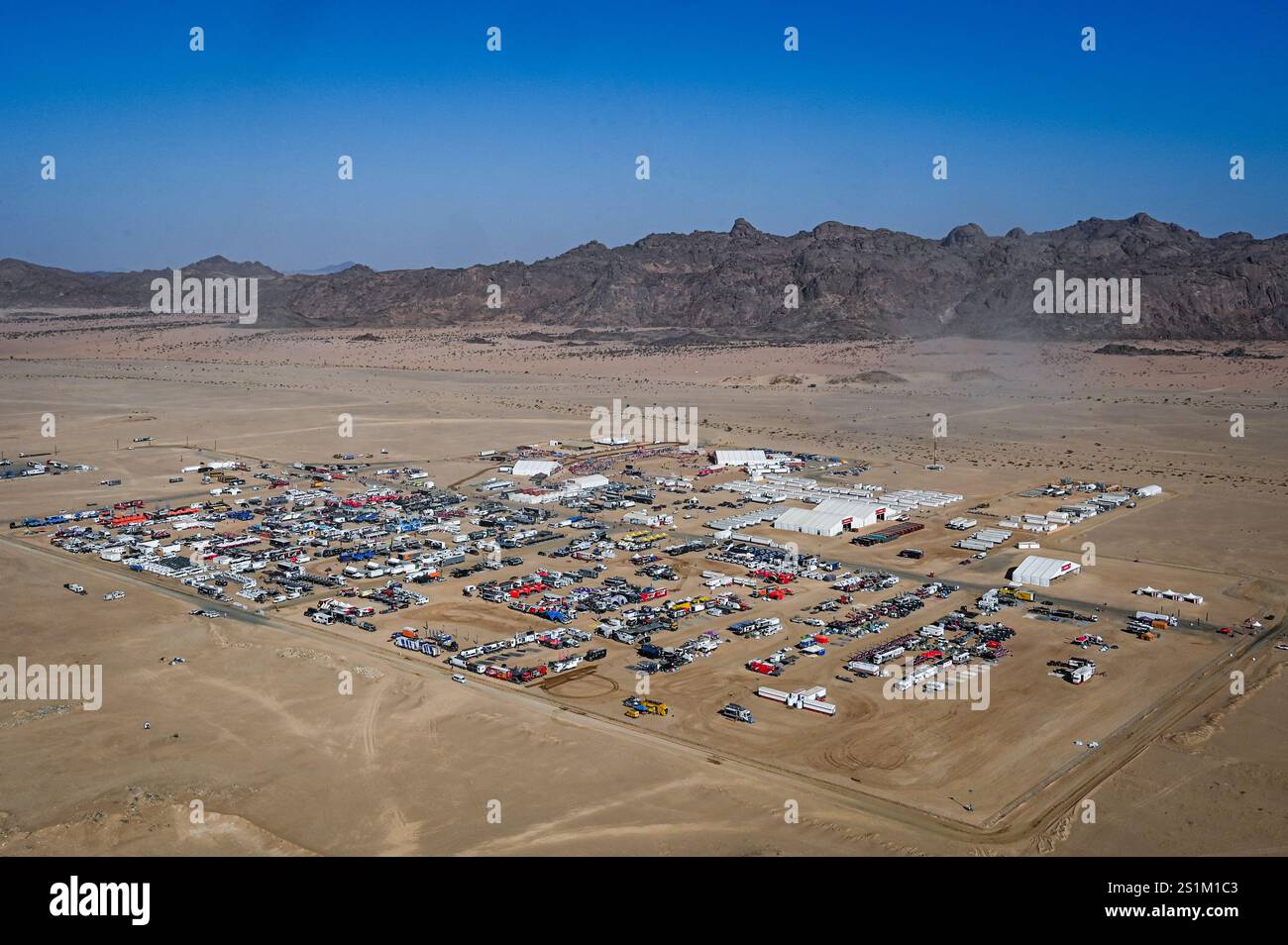 Bisha, Arabie Saoudite. 04th Jan, 2025. Bivouac during the Stage 1 of ...
