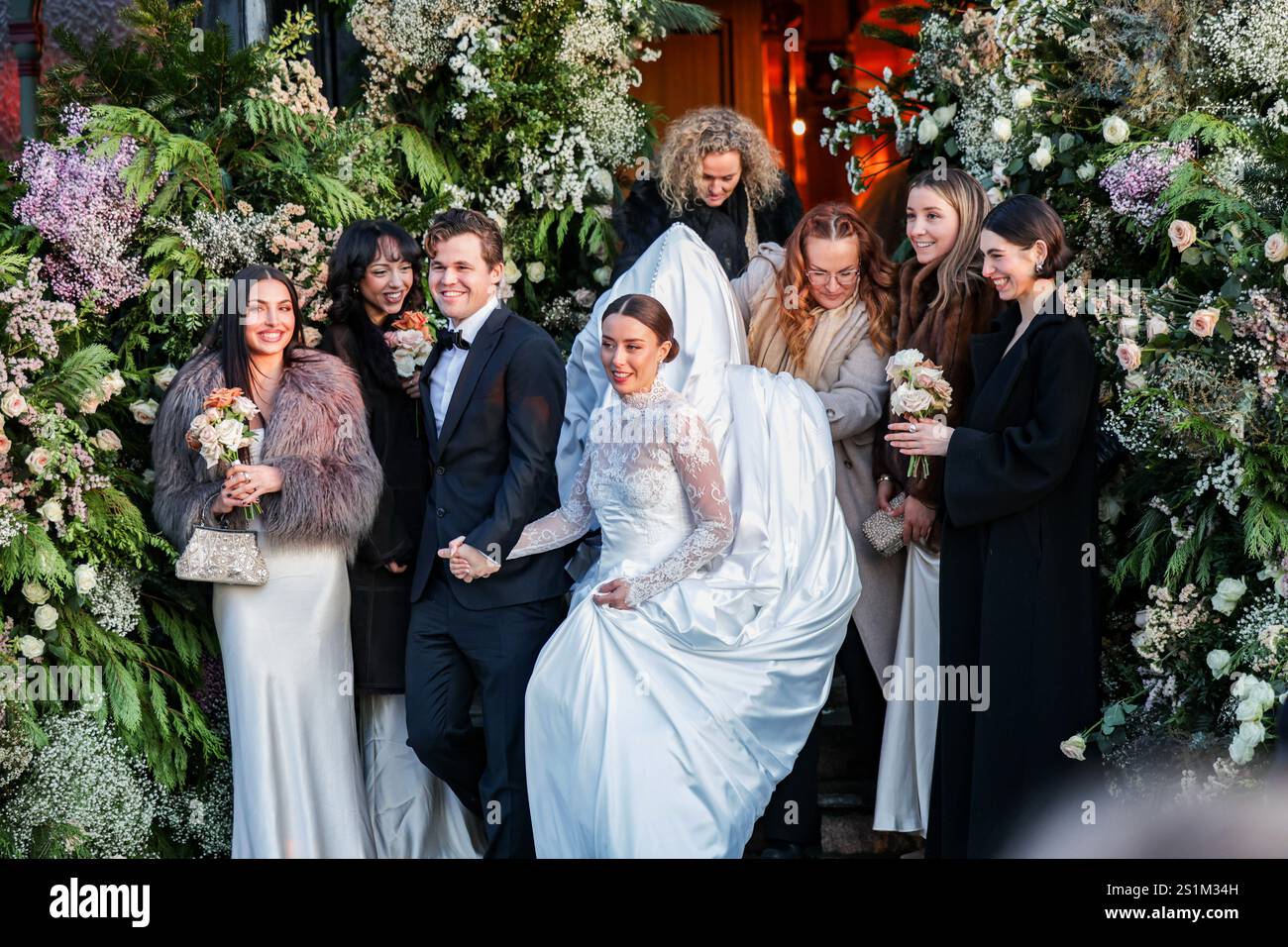 Oslo, Norway. 04th Jan, 2025. Oslo 20250104. Magnus Carlsen marries ...