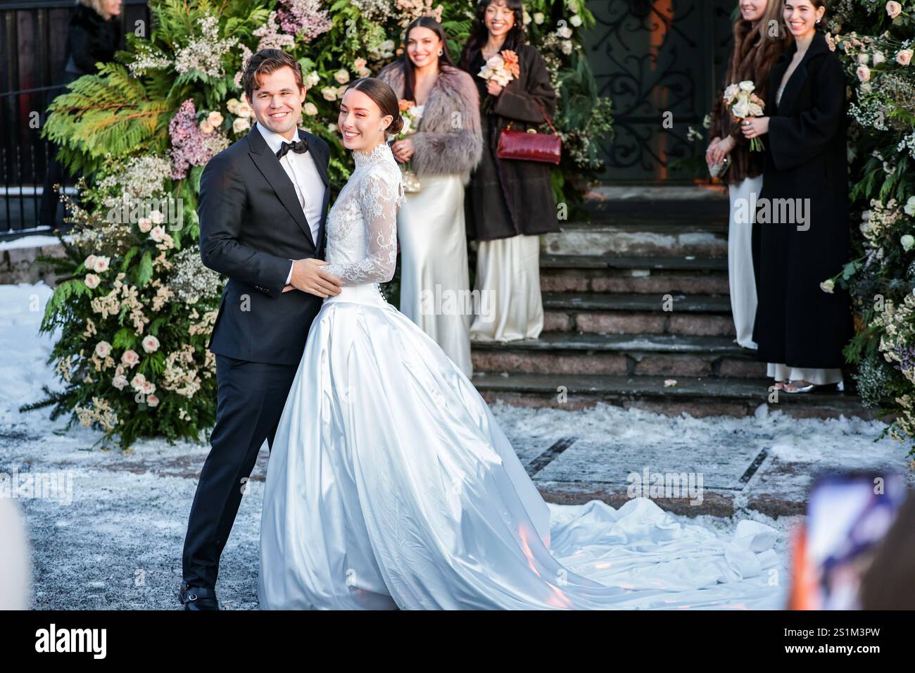 Oslo 20250104. Magnus Carlsen marries Ella Victoria Malone in ...