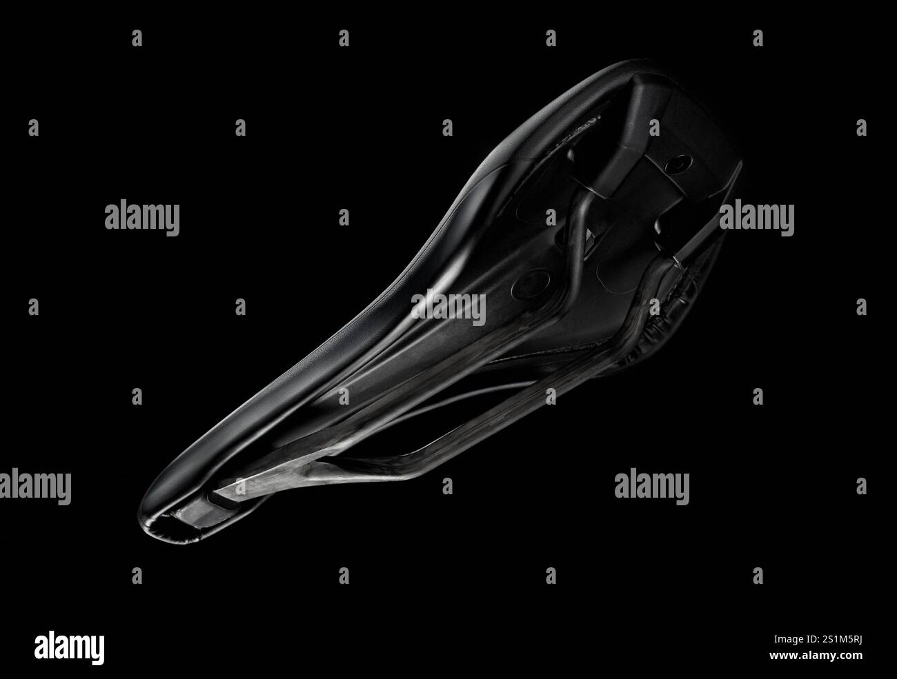 Bicycle saddle, sports bike saddle with anatomical hole on a black ...