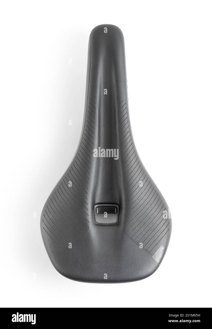 Bicycle saddle, sports saddle with anatomical hole on a white ...
