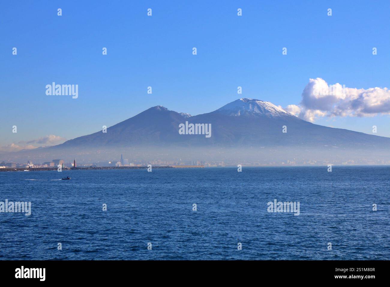 Mount Vesuvius viewed from the Gulf of Naples, Italy Stock Photo - Alamy