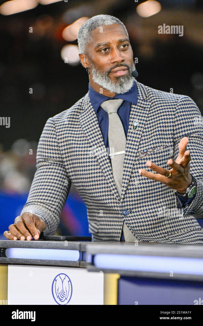 NEW ORLEANS, LA - JANUARY 02: Roman Harper performs a live shot on the ...
