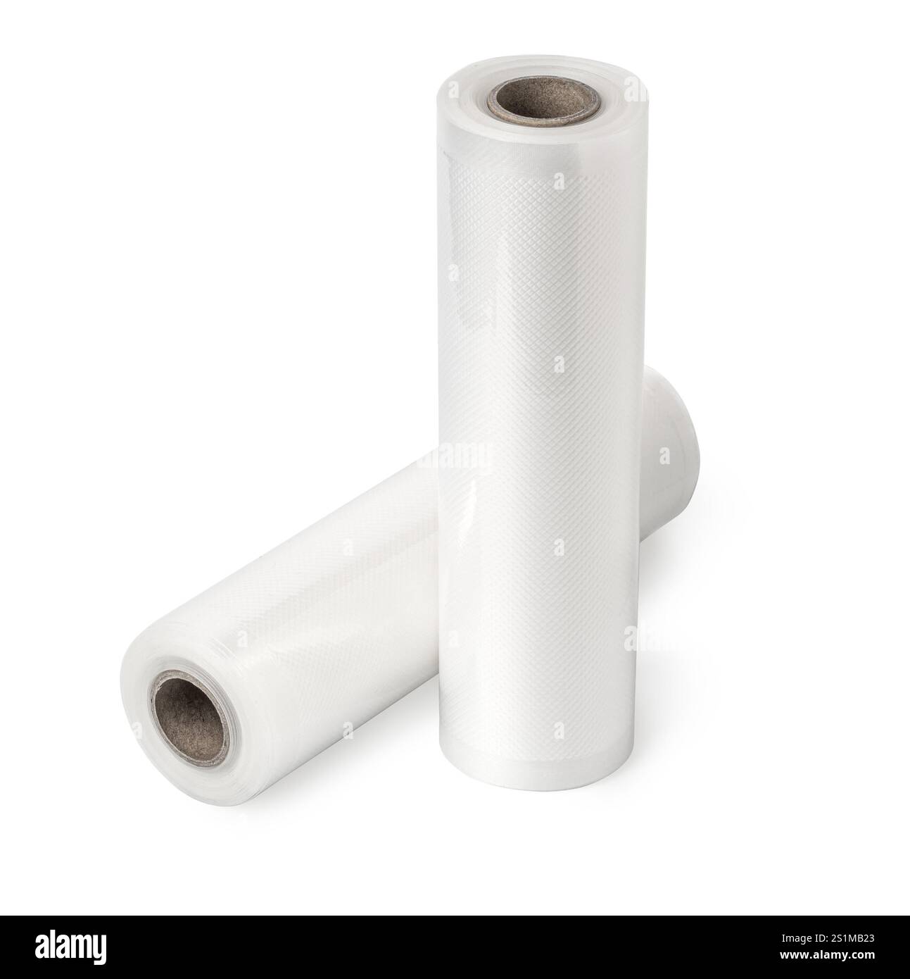 Plastic Packing Wrap Film Isolated on White Background. with clipping ...