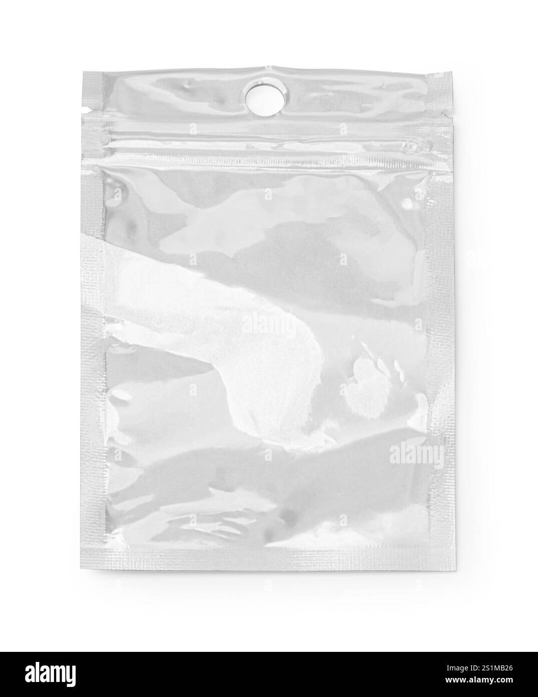 transparent plastic zipper bag isolated on white background with ...