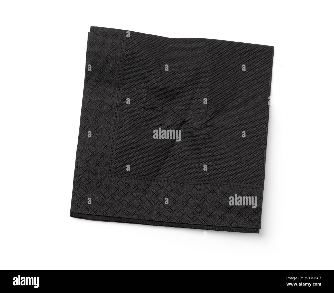 used black paper tissues on white background, top view Stock Photo - Alamy